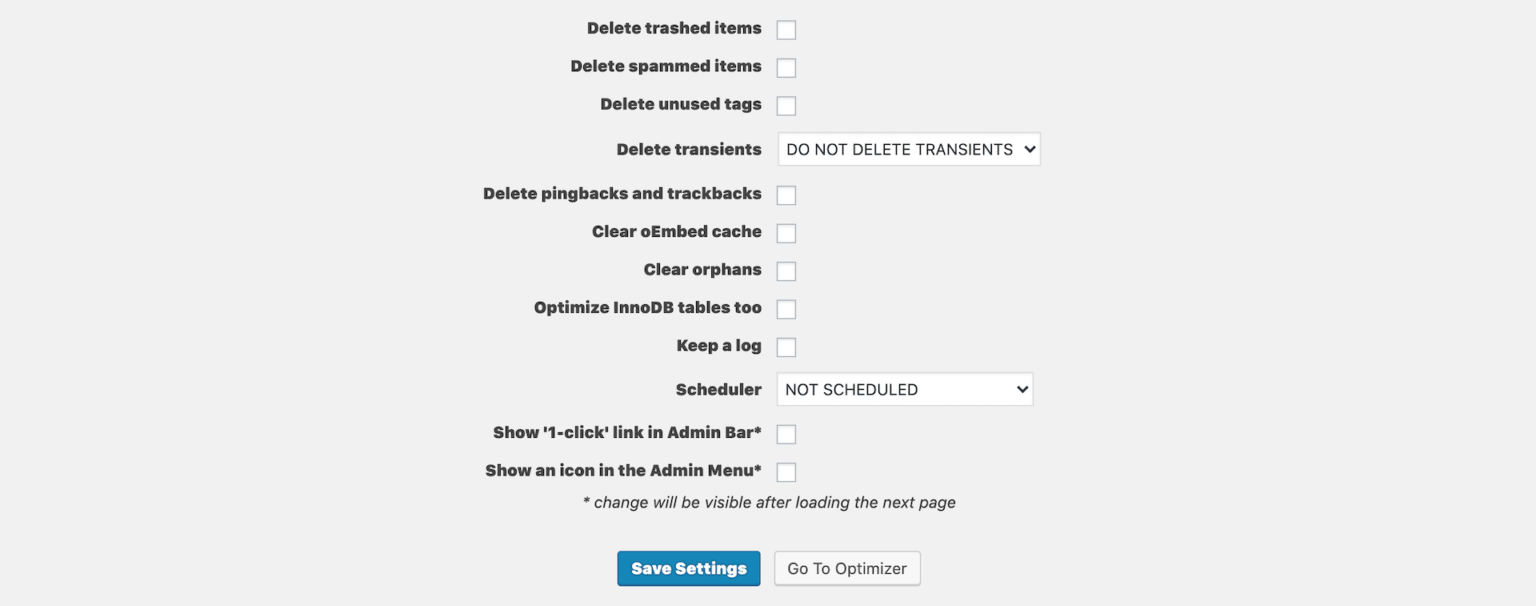 Optimize Database after Deleting Revisionsの使い方 | KCLUB MARKETING